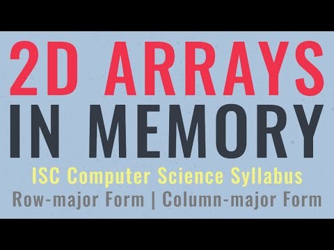 Implementation of 2D Arrays in Memory | Row major & Column major forms