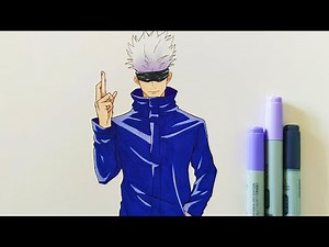 How To Draw Satoru Gojo - Step By Step Tutorial | Jujutsu Kaisen