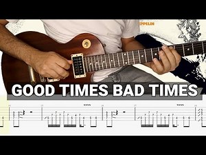 Good Times Bad Times Led Zeppelin Guitar Tab Cover Lesson Tutorial