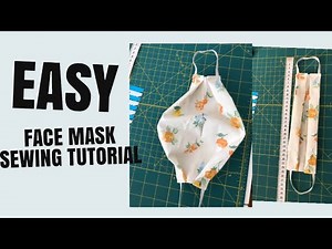 HOW TO MAKE SIMPLE FACE MASK TUTORIAL/ DIY FACE MASK WITH FILTER POCKET