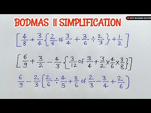 Mathematics bodmas questions || simplification bodmas questions and answers || bodmas rule #bodmas
