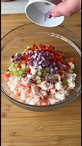 1.5K views | Surimi Crab Salad Ingredients Makes 2 servings 10 ounces...