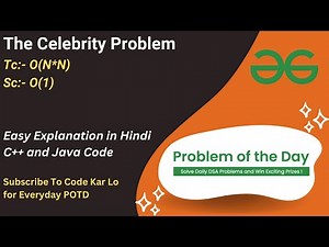 The Celebrity Problem | Matrix | GFG POTD | C++ | Java | Code Kar Lo
