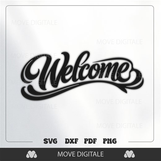 Welcome SVG Laser Cut File - Welcome Door Sign DXF for CNC Plasma Glowforge Cricut - Farmhouse Welcome Wall Art - Etsy