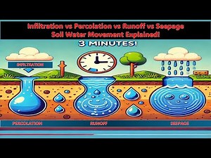 Infiltration vs Percolation vs Runoff vs Seepage: Soil Water Movement Explained!