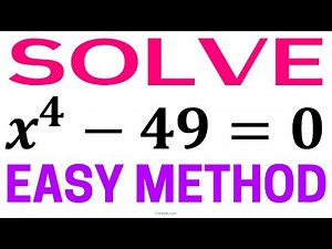 Solve the 4 Roots of this 4th Degree Equation | Fast & Easy Method