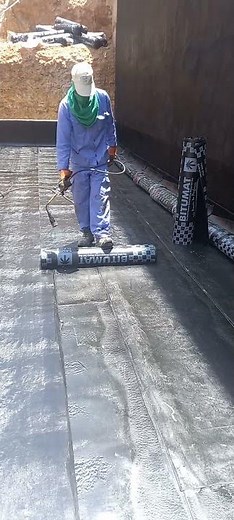 Application of Bituminous waterproofing membrane | 2nd layer