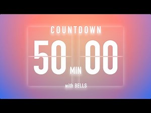 50 Minutes Countdown Timer Flip Clock / + Bells 🔔🌅