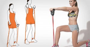 Exercícios físicos feitos com elástico