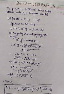 Square root of complex number