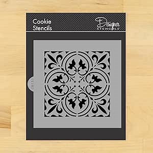 Scroll Tile Cookie and Craft Stencil CM131 by Designer Stencils