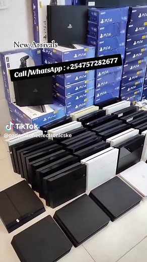 We've got the PlayStation 4 in stock and it's on sale right now. We offer both Ex UK models and brand new ones. Check out the prices below: Ex UKs: - PS4 Slim 500GB for Ksh 18,000 - PS4 1TB for Ksh 23,000 - PS4 1TB Pro for Ksh 27,000 Brand new: - Slim 500GB for Ksh 26,000 - 1TB for Ksh 34,000 - 1TB Pro for Ksh 40,000 Each PlayStation comes with 2 Dualshock controllers, FIFA 24, 1 other game of your choice, HDMI cable, and original charging cables for the controllers. Plus, the PS4 Pro includes a
