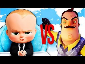 ПРИВЕТ СОСЕД VS БОСС МОЛОКОСОС | СУПЕР РЭП БИТВА | Hello Neighbor Alpha 4 Song ПРОТИВ Baby Boss