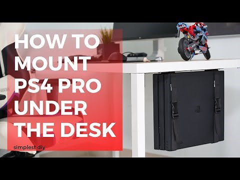 How to mount PS4 Pro under the desk. Cheapest DIY.