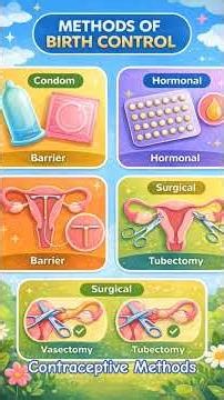 Birth Control Methods Explained |#ytshorts #birthcontrol #biology #viralshort #10science