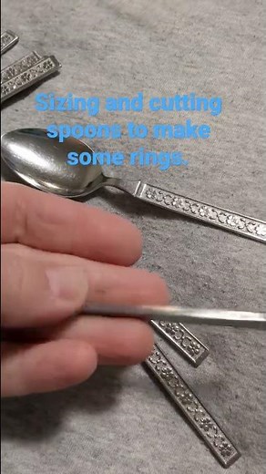 Sizing and cutting silverware for making rings