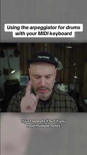 Using the arpeggiator for drums with your MIDI keyboard