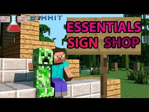How To Make Sign Shops With Essentials [Minecraft] (EASY)