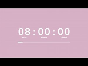 🐰 ALL DAY Study Timer 8 Hour | Pastel Pink Aura 🌸 | Countdown No Music