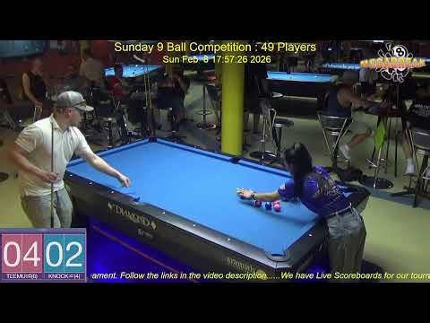Sunday 9 Ball Competition : 08/02/26