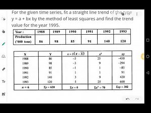 Time Series - straight line trend - 10