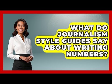 What Do Journalism Style Guides Say About Writing Numbers? - Journalism Explained