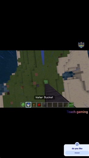 I am falling in a sky and immediately I build slime block 😱