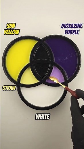 When Yellow Meets Purple… Add White & Watch This! 🎨✨