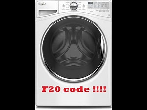 fix F20 error code Whirlpool DIY video
