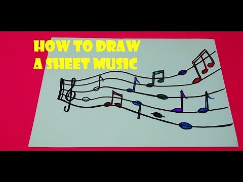 How to Draw a Sheet Music,easy drawing