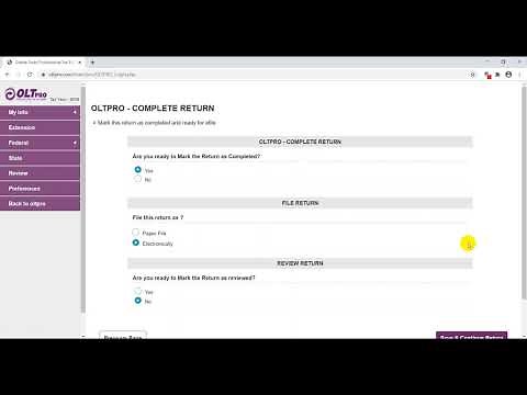 OLTPro Professional Tax Software Complete and Efile Tax Return Interview