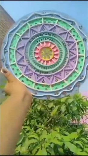 cute pastel colour lippan art🌺❤️#cute #lippanart #handmadewithlove