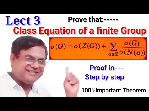 Class Equation of a finite Group | Class Equation | Group Theory