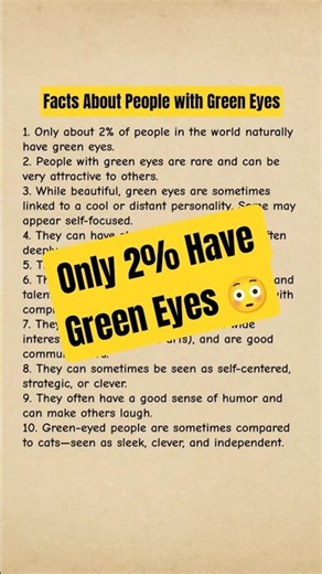 Facts About People With Green Eyes (Very Rare!) #greeneyes #mindfacts #alphafacts