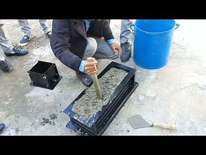 preparing concrete beam for flexural test