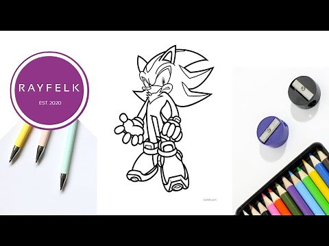 Sonic Shadow Coloring Page | Free Sonic coloring Pages | Rayfelk Arts and Printables