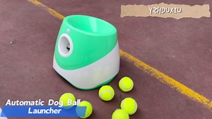 Automatic Dog Ball Launcher, Dog Ball Thrower Machine with 10-30Ft 3 Launching Distance, USB Rechargeable Dog Fetch Machine with 9 Tennis Balls for Indoor/Outdoor Throwing Game (Orange)