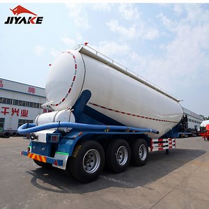 [Hot Item] Jiyake Bulk Cement Trailer Pneumatic Unloading in 30 Minutes Self-Cleaning Internal Structure