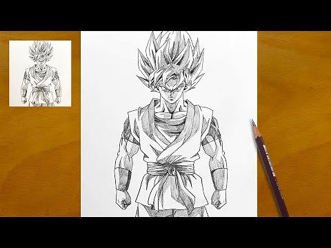 How to draw Goku step by step || Dragon Ball anime sketch || Powerful pencil drawing