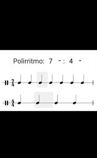 Polirritmia básica - Basic polyrhythms #music #shorts #polirritmia #polyrhythms #partitura #drums