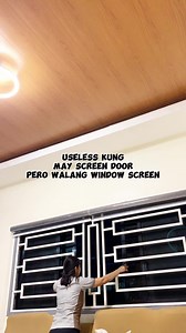 Parang useless lang kung may screen door pero walang window screen. #screendoor #windowscreens #windowscreen #screen #InteriorDetailing #interiorstyling #BahayGoals #protection #mosquitoprotection #InsectProtection #bahayessential | Roldan Gasing