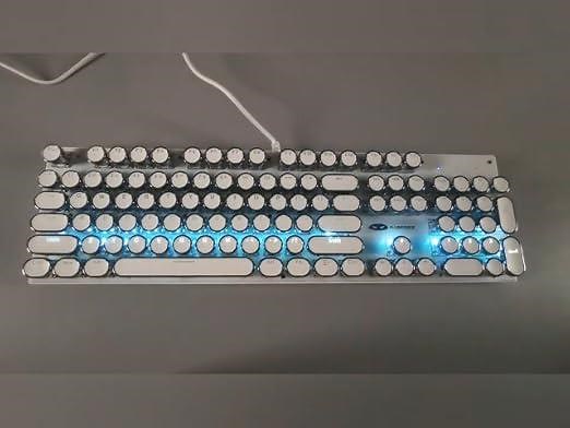 mechanical blue switches gaming keyboard with blue backlit