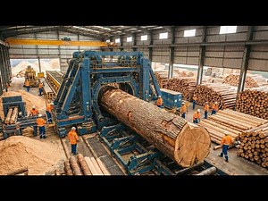 Inside the MASSIVE Pine Wood Factory:How Precision Timber Planks Are Made (Full Process)
