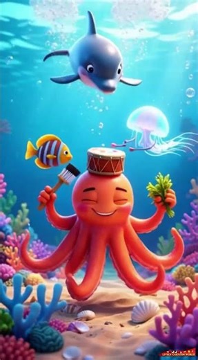 Eight Arms, Just Right! 🐙🎶 | Fun Octopus Song for Kids with Tickles, Twirls & Ocean Play