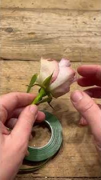 “Wiring a Rose Made Easy 🌹💐 #FloralTips #DIYFlowers”