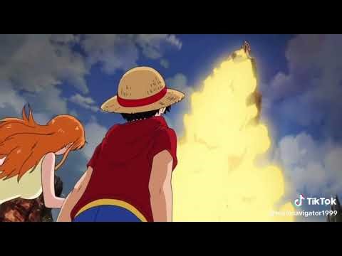 Luffy and Nami in the Davy back fight games movie