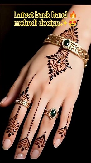 OMG! 😱 Stunning Back Hand Mehndi Design 2025 | So Easy & Beautiful ✨🔥😍