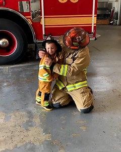 3.7M views · 150K reactions | This little boy races his firefighter dad into getting into costume! ‍❤️ | Lessons Learned In Life | Facebook