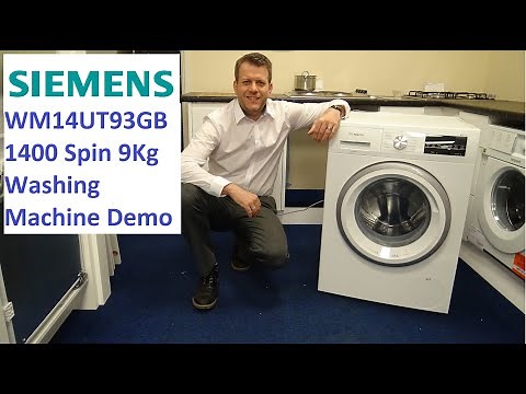 Siemens WM14UT93GB 1400 Spin 9Kg Washing Machine Demo