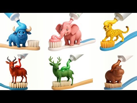 Learn ABC & Colors with Toothpaste Animals | ABC Song For Kids | Dragon Kids